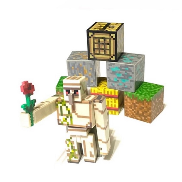 Toys | Minecraft Iron Golem Figure Set | Poshmark